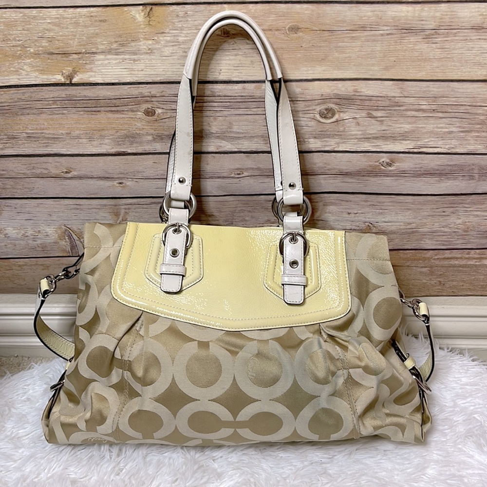 Coach Madison Op Art Sateen Carryall - Gem